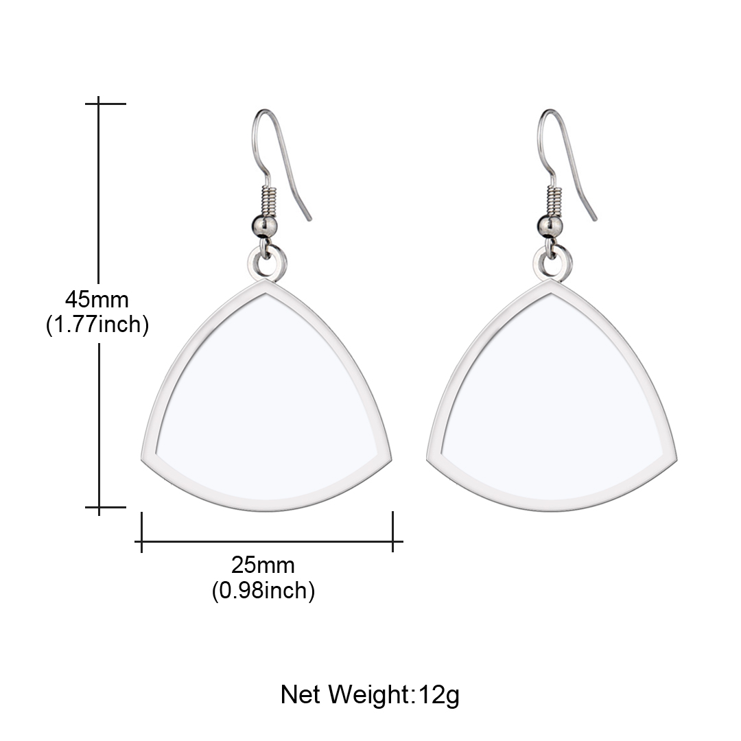 Personalized Picture Earrings for Women Stainless Steel Triangle Photo ...