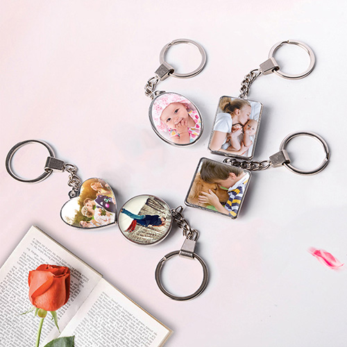 Custom Photo Square Metal Keychain | Custom Gifts - Create Your Own Gifts