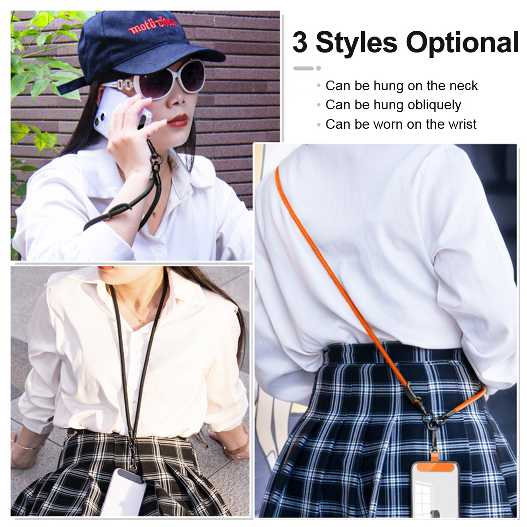 Universal Cell Phone Lanyard, Neck Strap/ Wrist Strap Nylon Phone ...