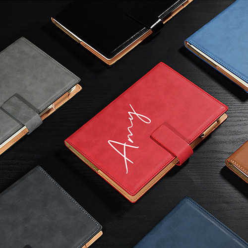 Custom Leather Signature Notebook With Snap | Custom Gifts - Create ...