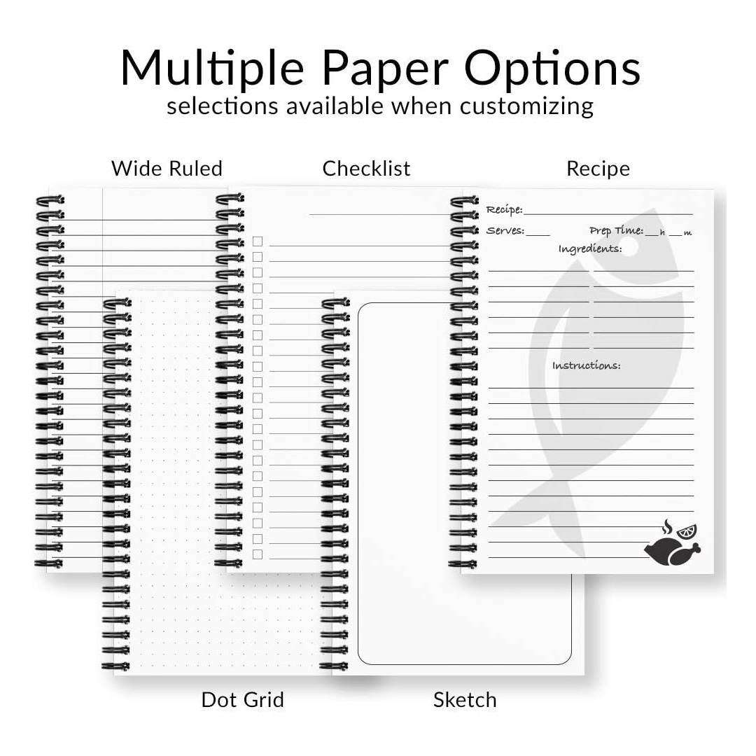 Create Your Own Photo Upload Personalized Notebook/Journal, Laminated ...