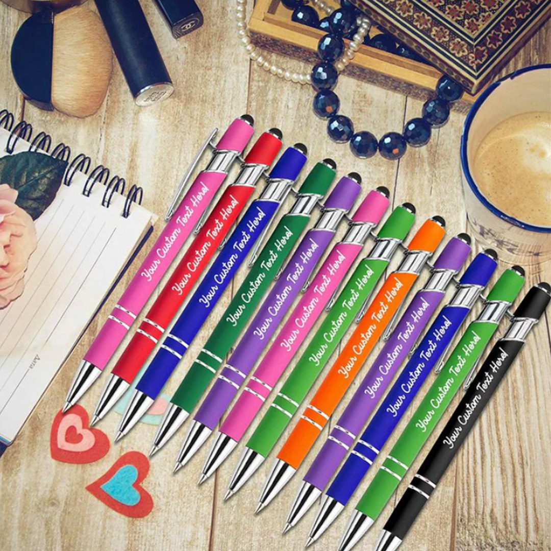 Custom Pens Bulk,Personalized Pens with Free Engraving,Customized Stylus Ballpoint Pens with ...