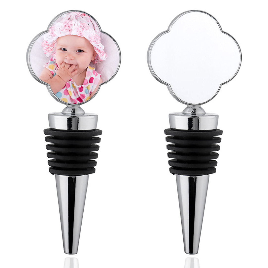 Personalized Wine Bottle Stopper with Photo, Custom Metal Wine Bottle ...